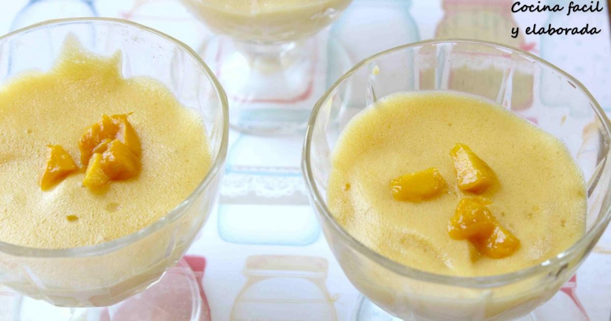 Espuma de mango light (con o sin thermomix) | Postres Fáciles y Ricos