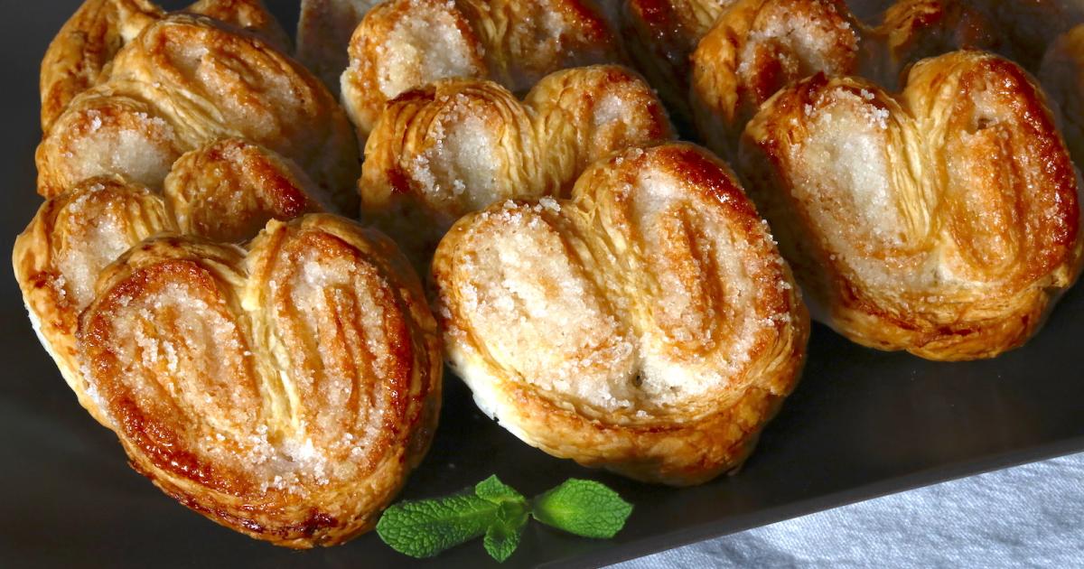 Palmeritas de hojaldre | Postres Fáciles y Ricos