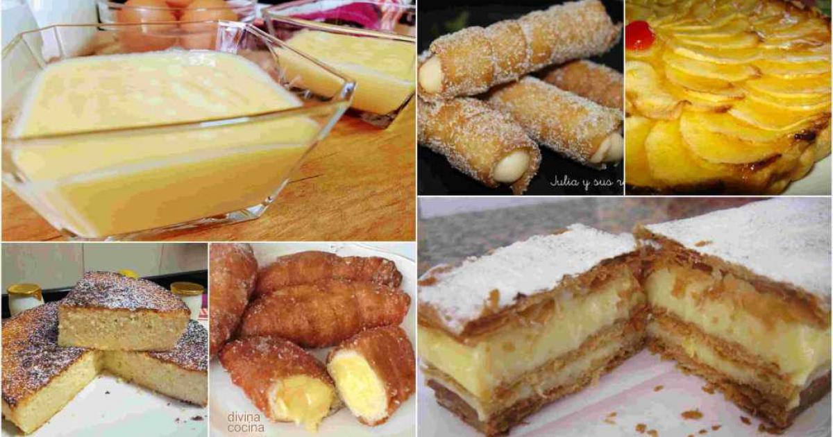 Recetas con crema pastelera | Postres Fáciles y Ricos